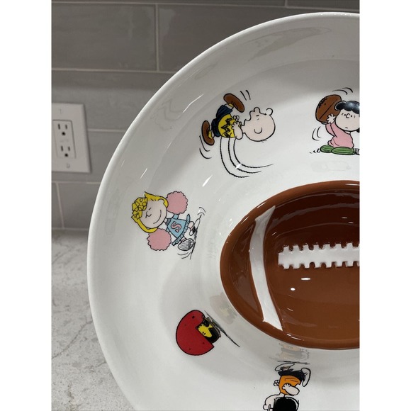 Peanuts Football Snoopy | Dining | Football Chip Dip Snoopy Charlie ...